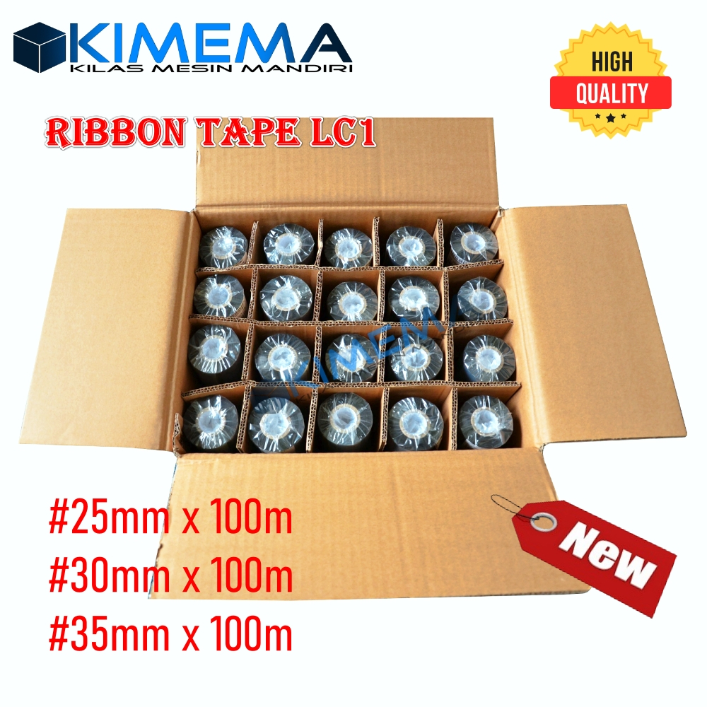 Jual Ribbon Tape LC1 Tahan Lama Hitam Tinta Coding Pita Cetak Expired ...