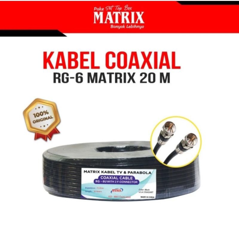 Jual Kabel RG-6 Matrix TV dan Parabola 20M | Shopee Indonesia