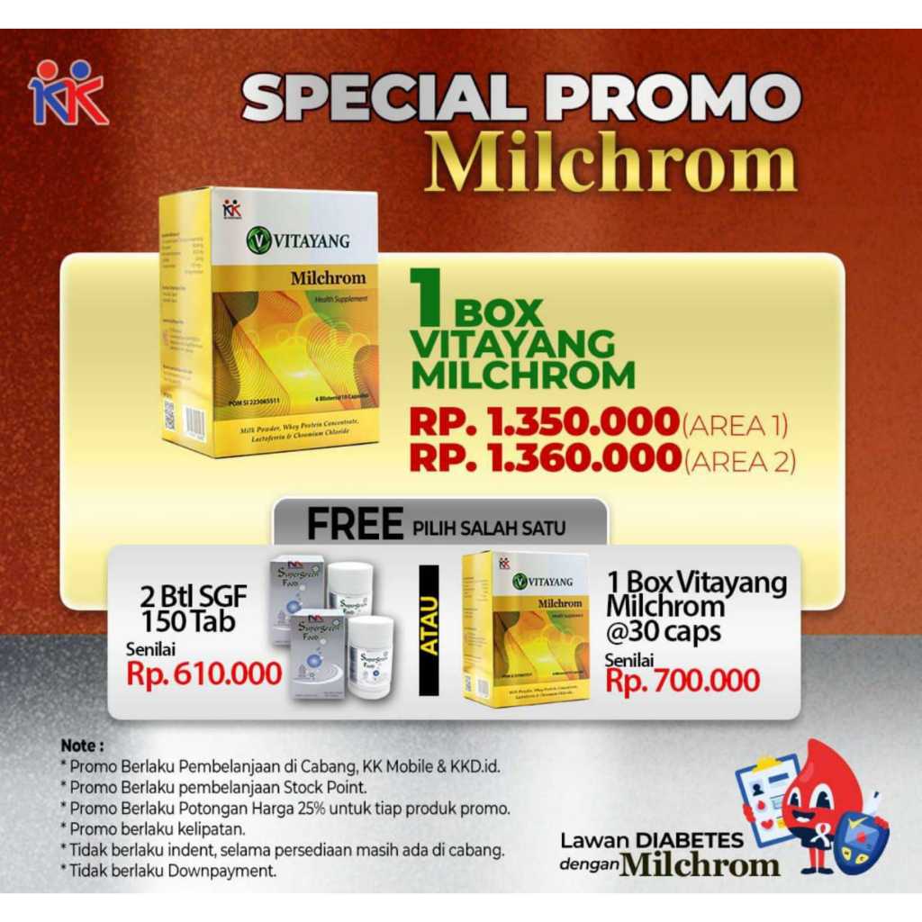 Jual Vitayang Milchrom Suplemen Diabetes Resistensi Insulin Gula Darah ...