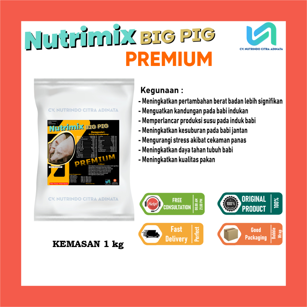 Jual NUTRIMIX BIG PIG PREMIUM - PREMIX TERNAK BABI - PENGGEMUK TERNAK ...
