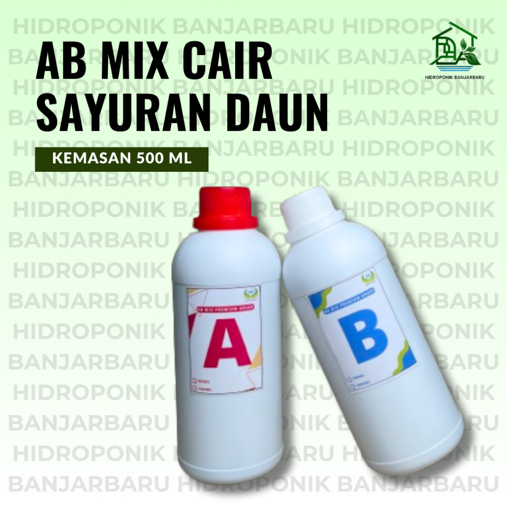 Jual SAYURAN DAUN NUTRISI AB MIX CAIR HIDROPONIK BANJARBARU PEKATAN 500 ML NUTRISI TANAMAN ...