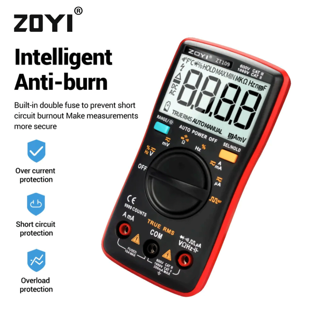 Jual ZOYI ZT-109 Auto Multimeter Digital Multitester Avometer Original ...