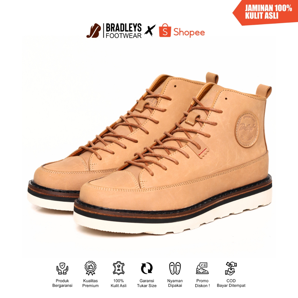 Jual (PO BIG Size) Bradleys Arthur Tan - Sepatu Kulit Boot Pria Sepatu ...