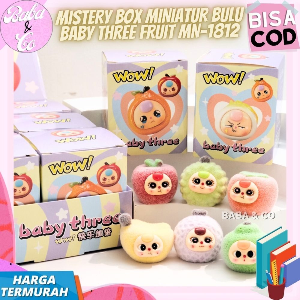 Jual MISTERI BOX MINIATUR BABY THREE BULU MAINAN MYSTERY BLIND BOX BABY ...
