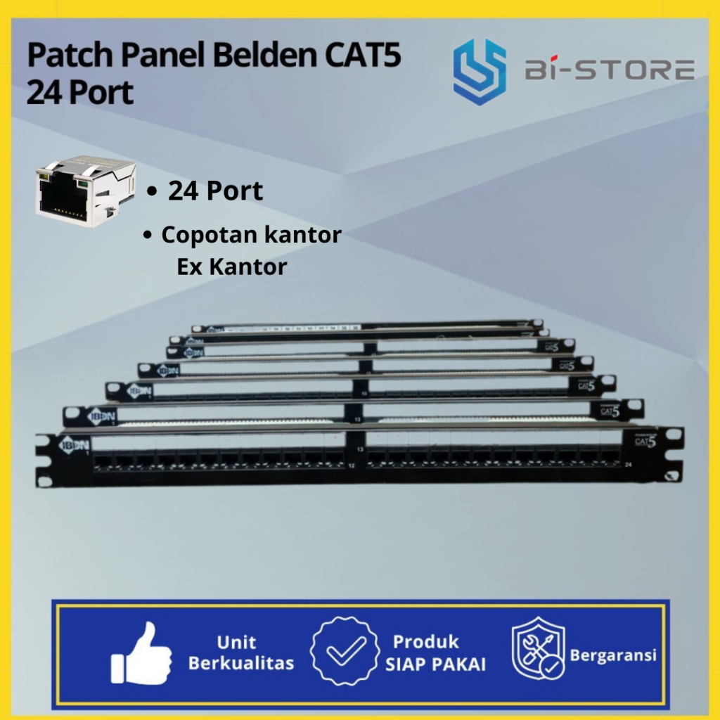 Jual Patch Panel Belden CAT5, 24 Port Patch Panel | Shopee Indonesia