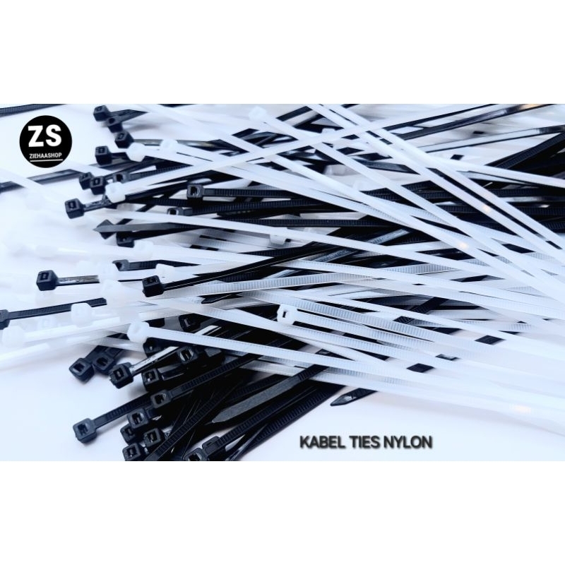 Jual Nylon Cable Tie 10cm 15cm 20cm 25cm 30cm Kabel Ties Tis 10 15 20 ...