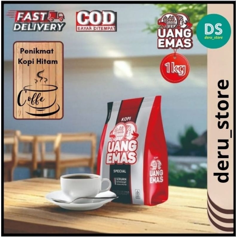 Jual Kopi Uang Emas 1 Kg Kopi Hitam Kopi Bubuk Murni Uang Mas Spesial 1 ...