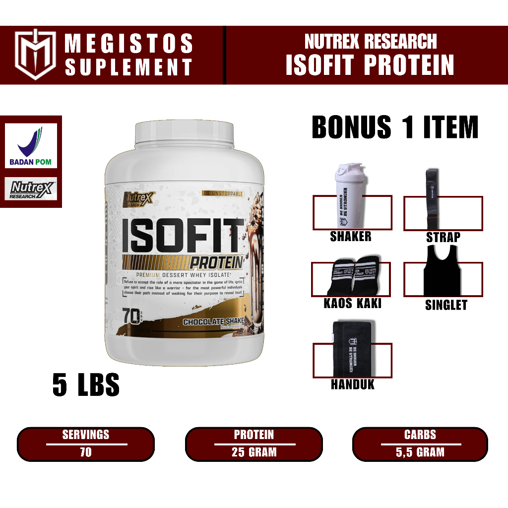 Jual NUTREX Research ISOFIT 5lbs Whey Protein Isolate ISO FIT | Shopee ...
