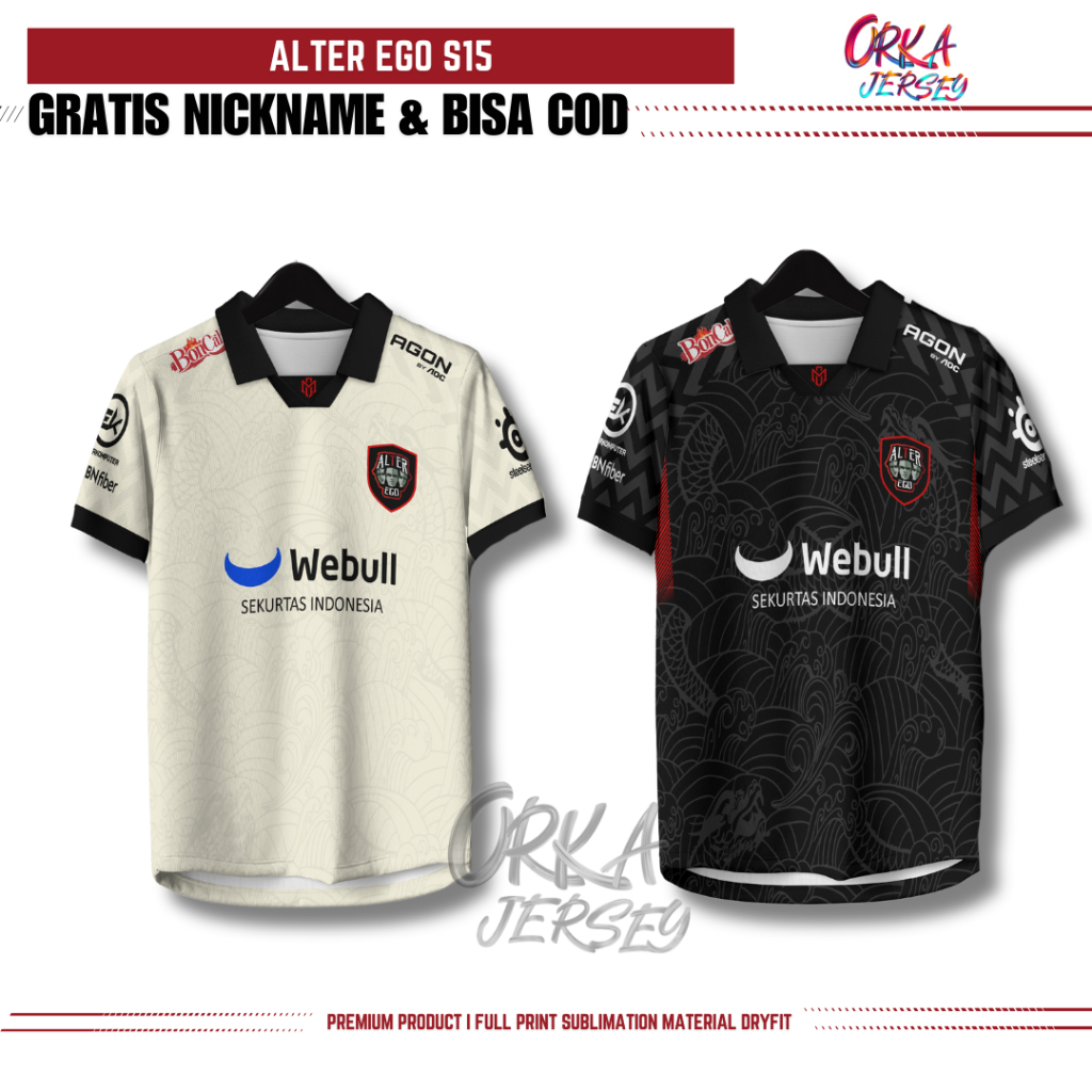 Jual Jersey Alter Ego Full Printing Terbaru 2025 Gratis Pasang Nama ...