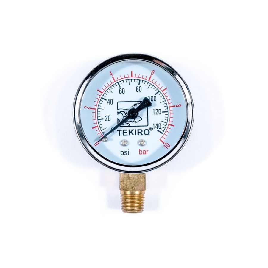 Jual TEKIRO PRESSURE GAUGE FOR COMPRESSOR 10 BAR / ALAT UKUR MANOMETER ...