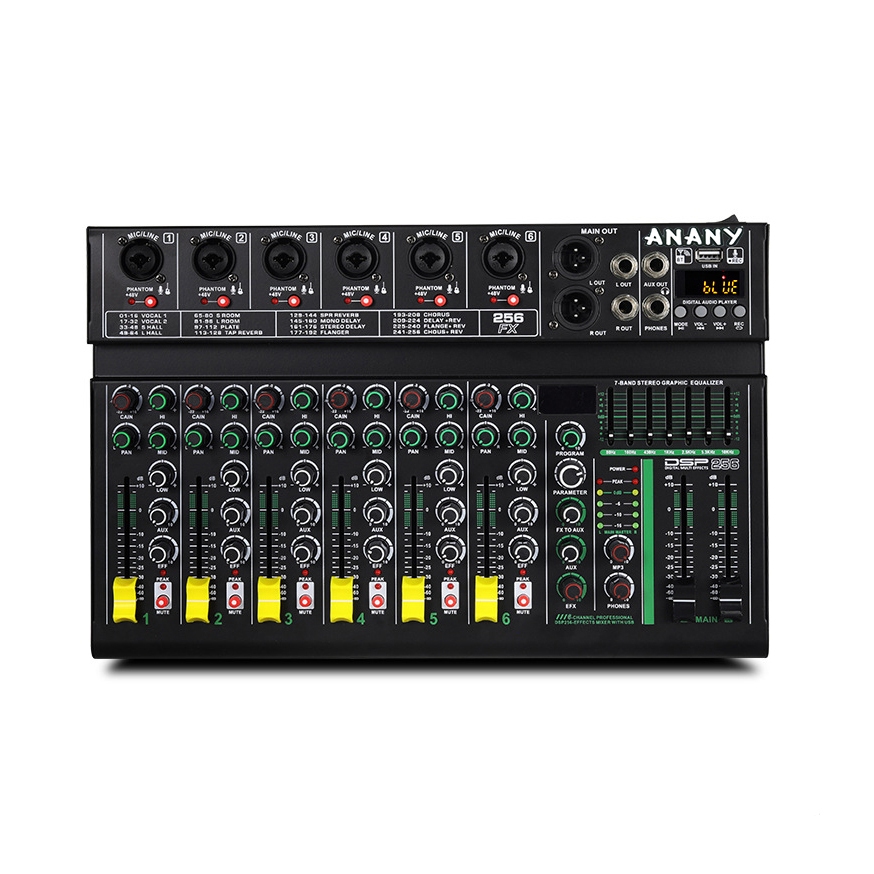 Jual MIXER ANANY premium 6 premium6 Built in 256DSP/7-segment usb mp3 ...