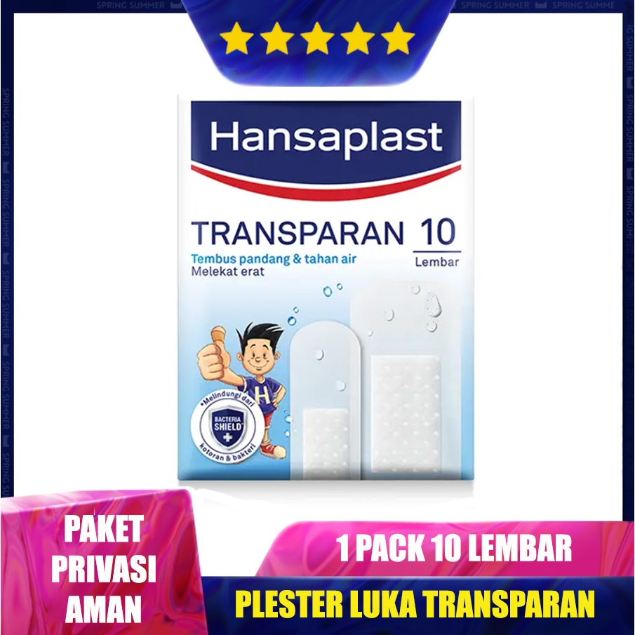 Jual Hansaplast Transparan 1 Pack 10 Lembar | Plester Luka Tembus ...