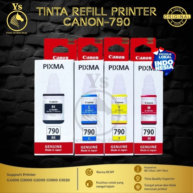 Jual PROMO 1SET TINTA CANON PIXMA GL-790 ORIGINAL G1000 G2000 G2002 ...