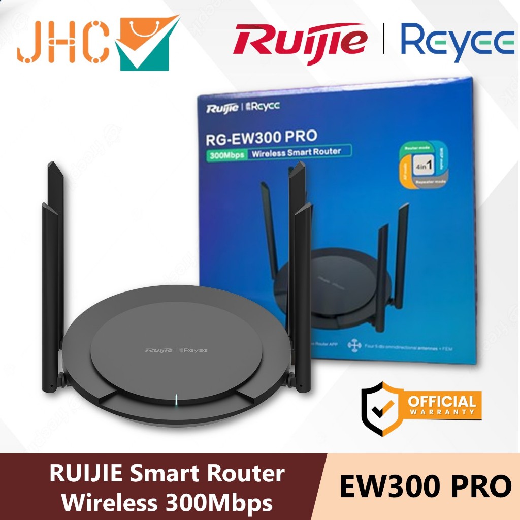 Jual RUIJIE RG-EW300 PRO WiFi Wireless Smart Router & Repeater 300Mbps ...