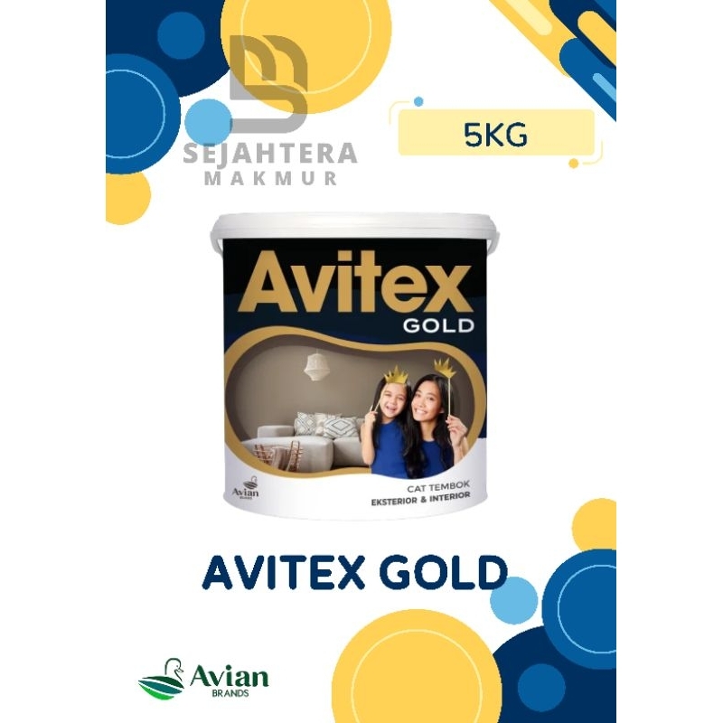 Jual AVITEX GOLD CAT TEMBOK 5KG. WARNA LENGKAP | Shopee Indonesia