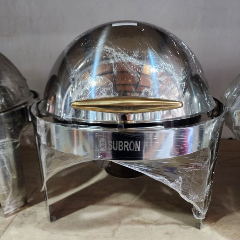 Jual Subron Round Rolltop 6,8 L stainless steel gold handle | Shopee ...