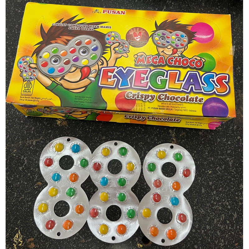Jual Permen Kacamata Coklat Jadul 216gr/ isi 40pcs | Shopee Indonesia