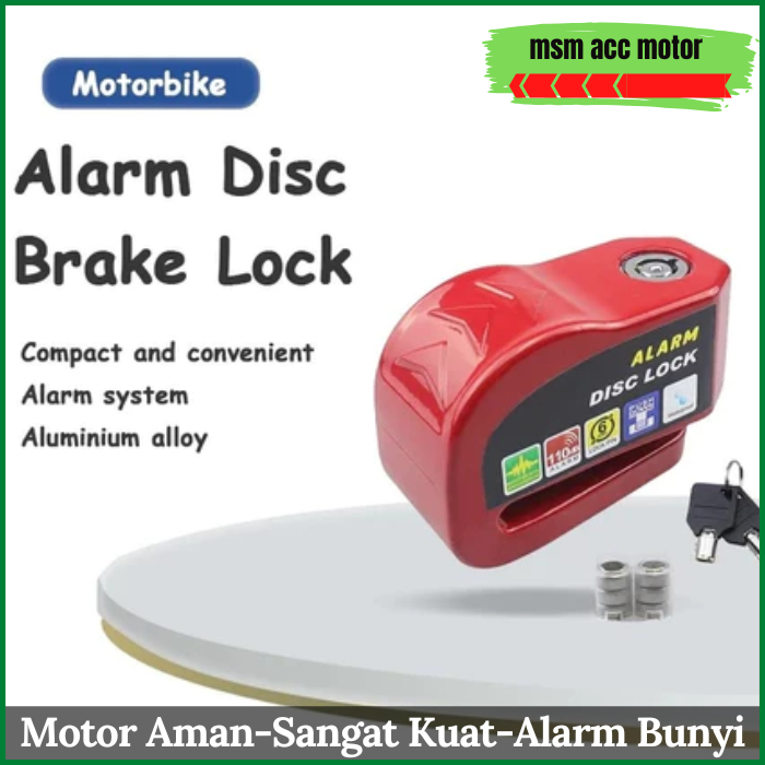 Jual Alarm Disc Lock Gembok Alarm Motor Sepeda Gembok Cakram Bunyi Anti ...