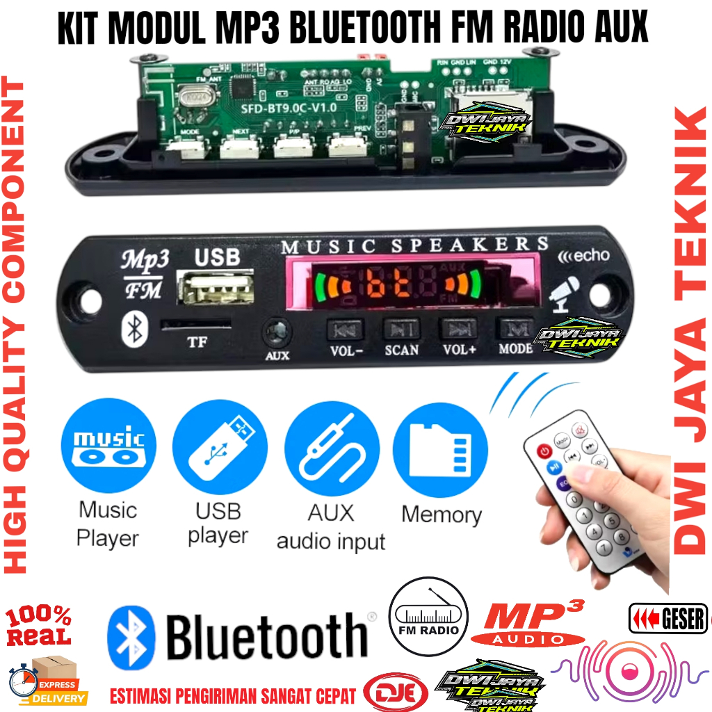 Jual Modul bluetooth MP3 Kit Media Player Audio Echo | Shopee Indonesia