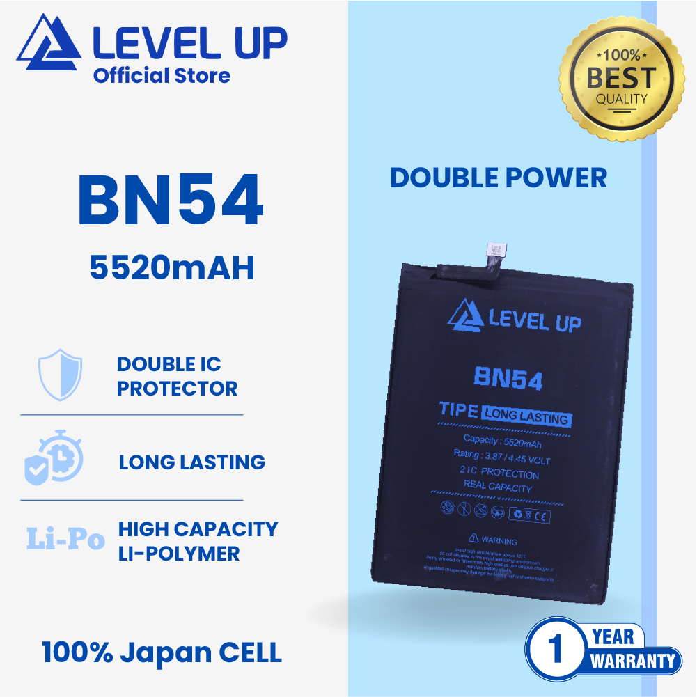 Jual LEVEL UP Baterai Xiaomi Redmi 9 / Note 9 BN54 Double Power ...