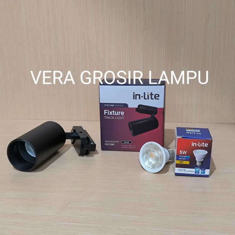 Jual inLite INFX050PR lampu LED TRACK LIGHT 5W PAR16 E27 cahaya kuning ...