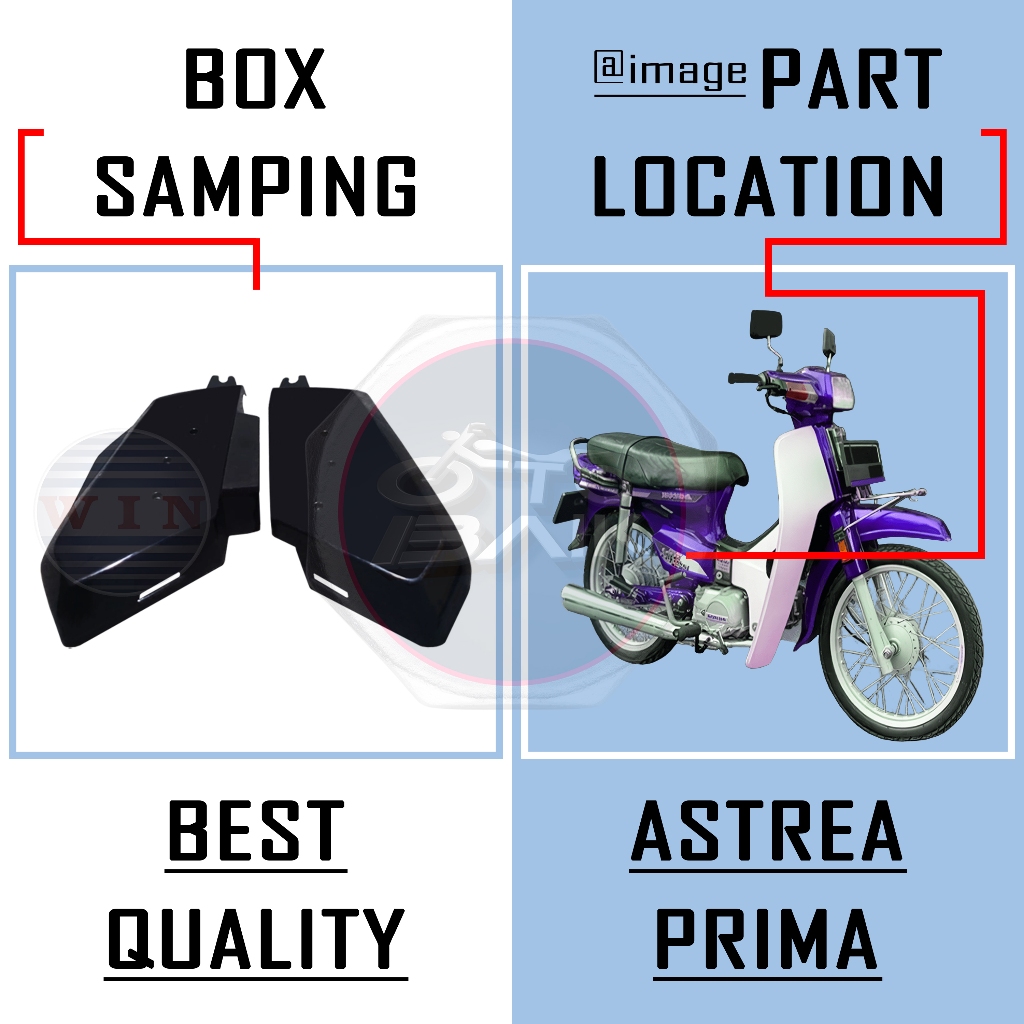 Jual BOX SAMPING ASTREA PRIMA MERK WIN / COVER TUTUP AKI ASTREA PRIMA ...