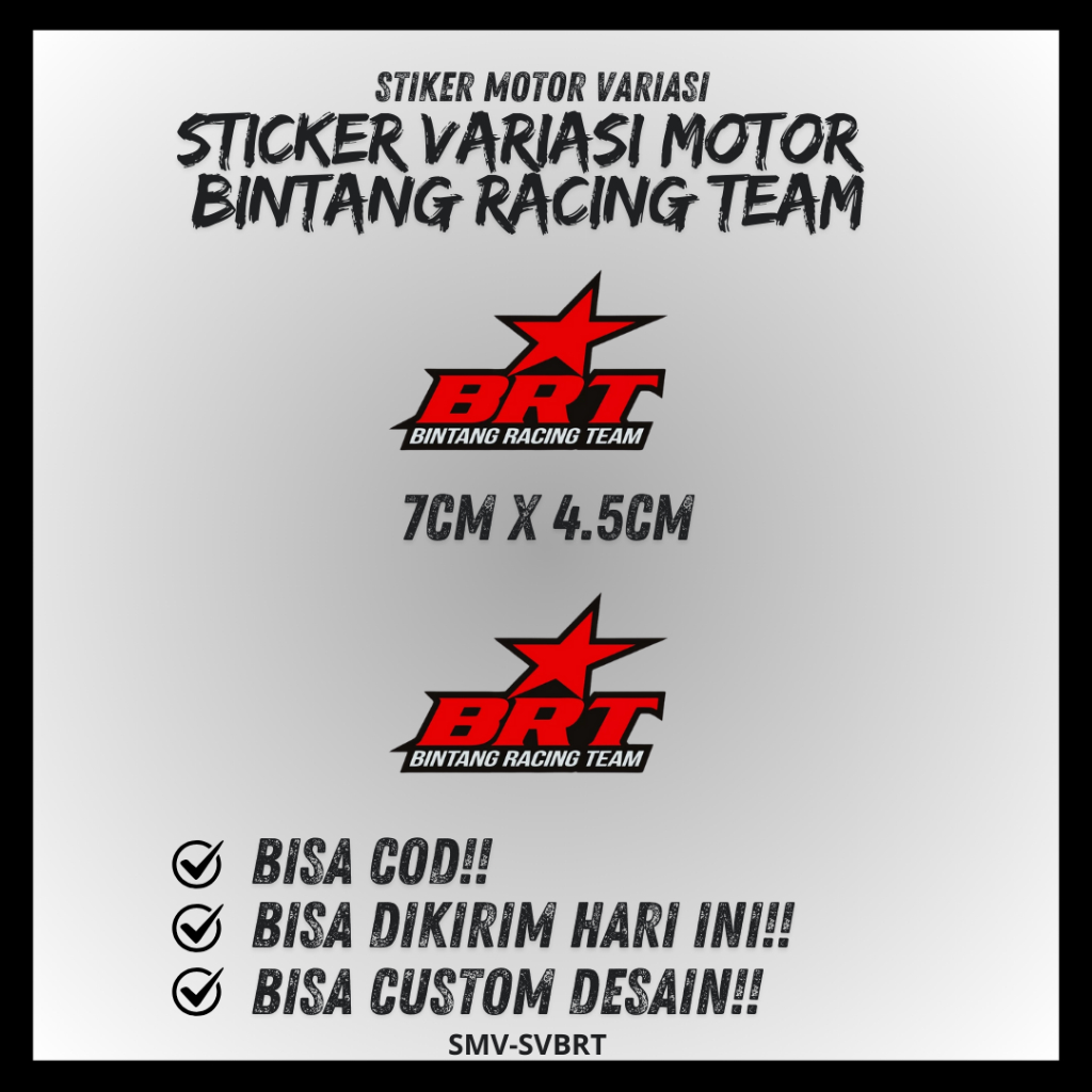 Jual STIKER BRT STICKER LOGO BINTANG RACING TEAM | Shopee Indonesia