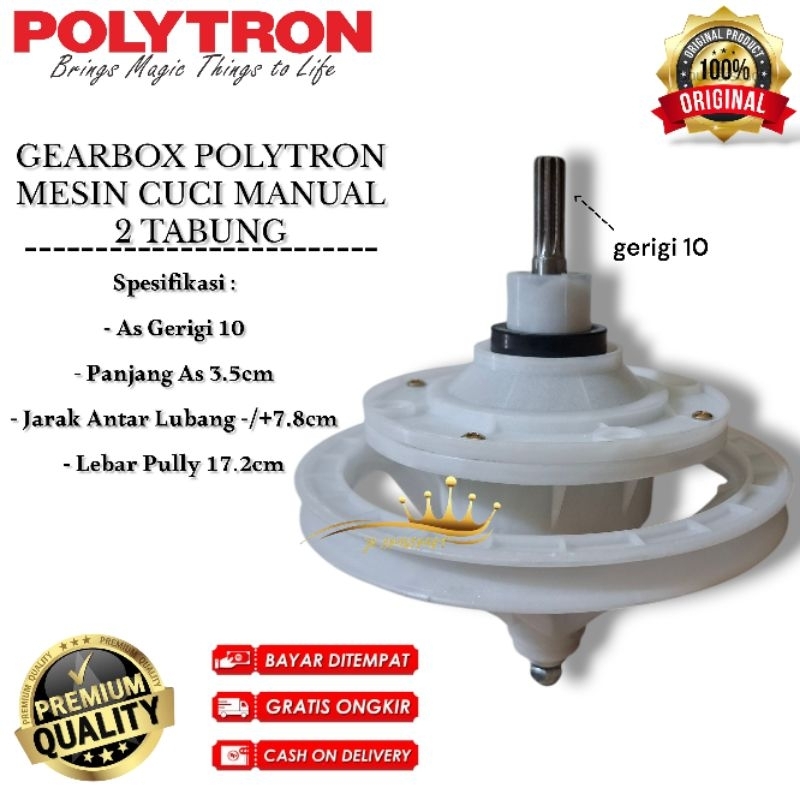 Jual PWM 9366 GEARBOX GIRBOX Mesin Cuci POLYTRON Primadona 2 Tabung ...