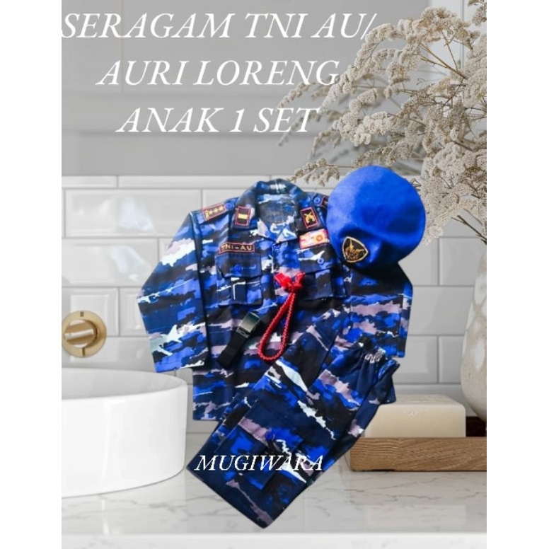 Jual KODE V66O Mugiwara ONE SET BAJU PROPESI SERAGAM ANAK TK TNI AU ...