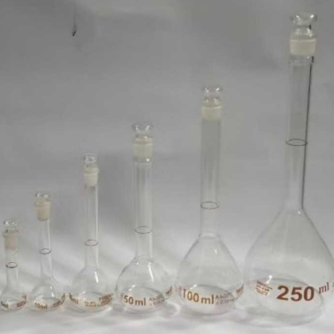 Jual Volumetric Flask / Labu Ukur Pyrex 5, 10, 25, 50, 100, 250, 500, 1000 ml | Shopee Indonesia