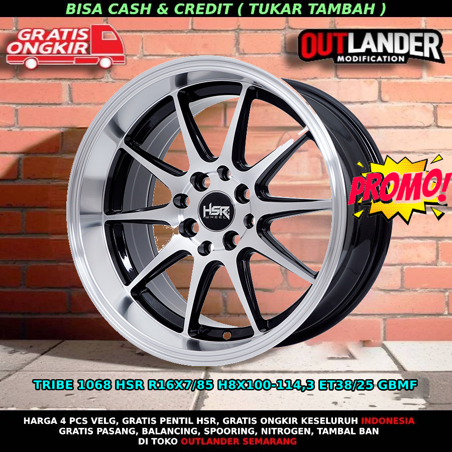 Jual VELG MOBIL RACING RING 16 TYPE HSR TRIBE R16X7/8,5 H 4X100 - 4X114,3 ET38/25 GBMF FORR JAZZ ...