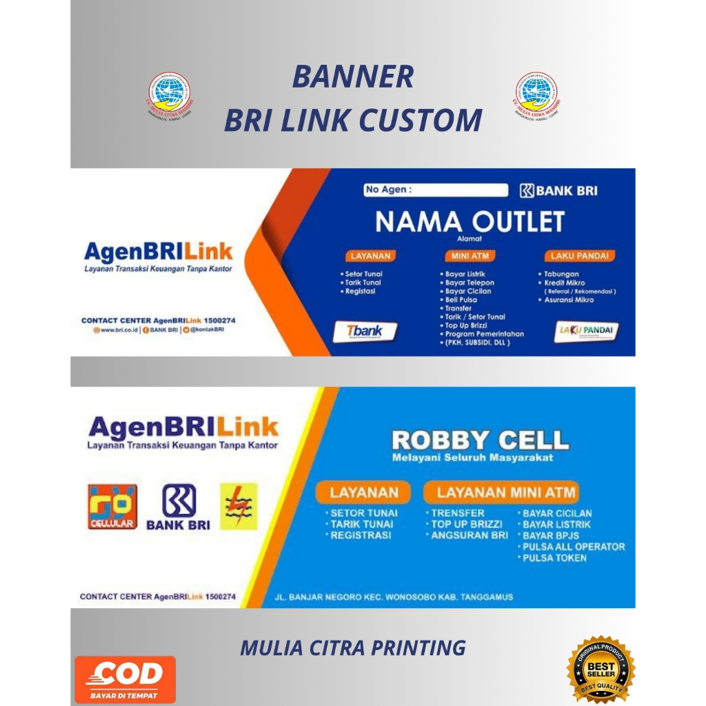 Jual CETAK SPANDUK BANNER BRI LINK CUSTOM GRATIS DESAIN | Shopee Indonesia
