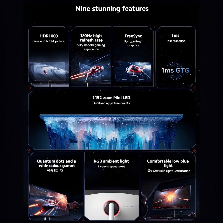 Jual Mini Led Monitor Gaming Xiaomi G Pro 27i 27" IPS 2K Qhd 180Hz 1ms ...