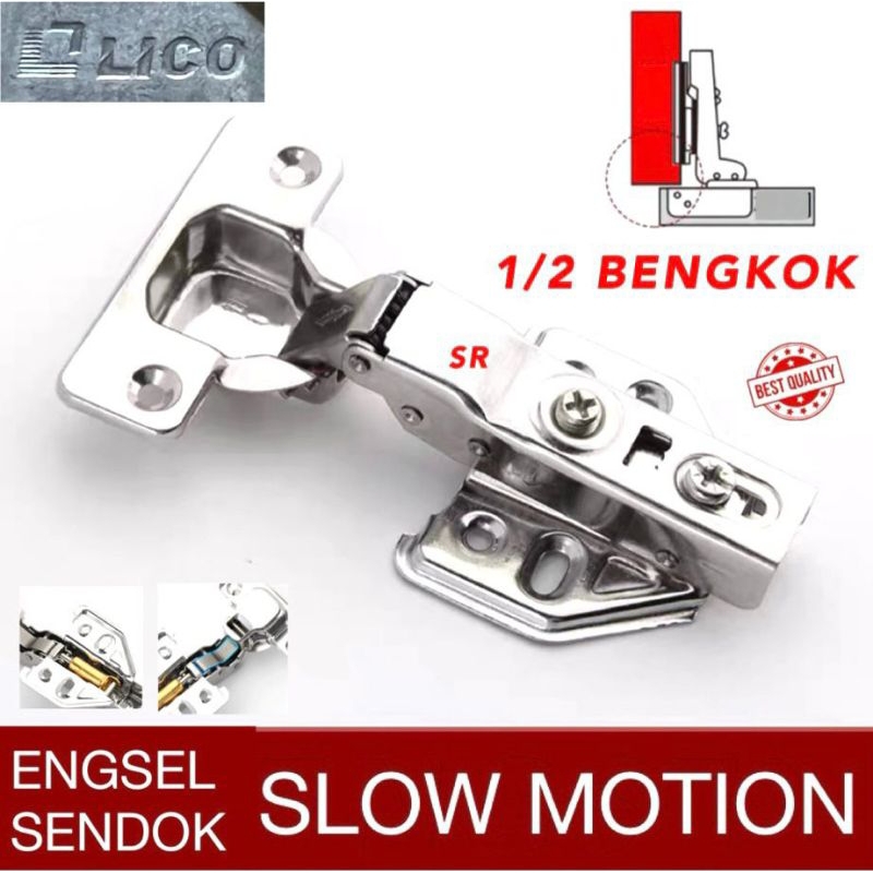 Jual Engsel Sendok Slowmotion/ Engsel Lemari Kitchen Set (SM 8 - Semi ...