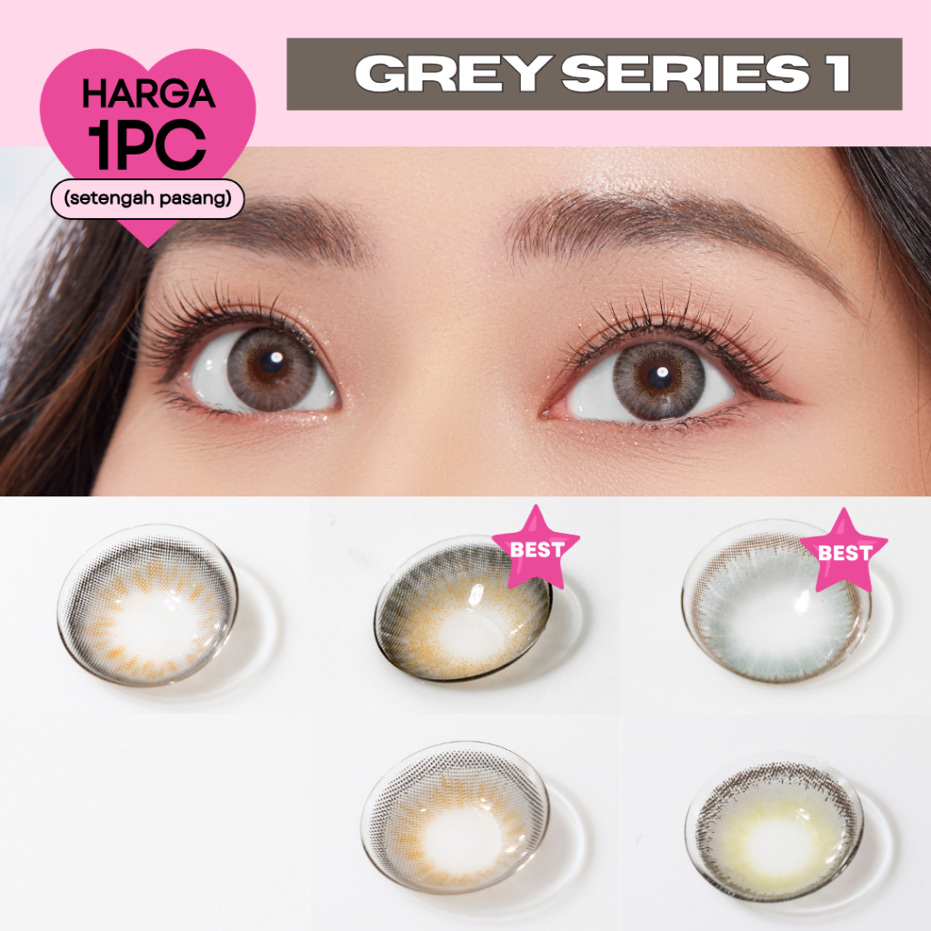 Jual Honeyelens Softlens Grey Series Color I | Soflens Premium Korea ...