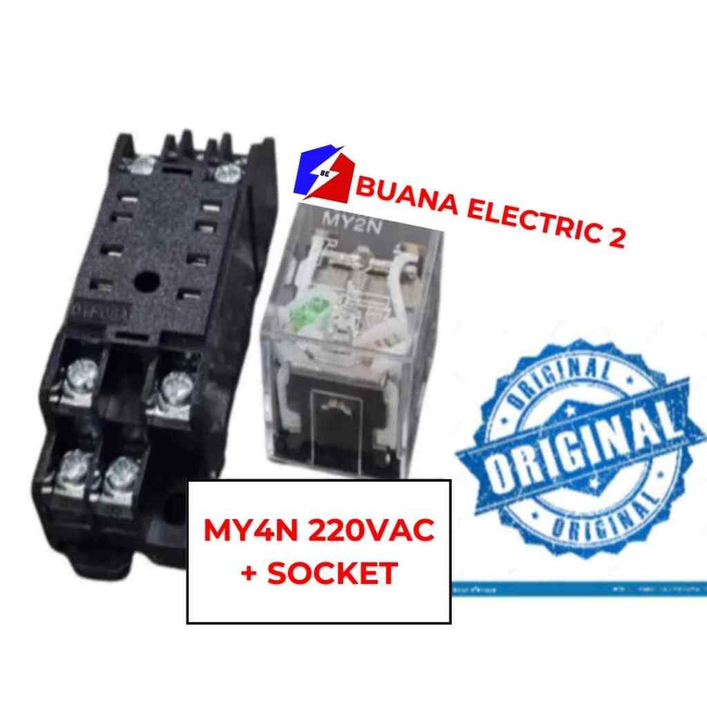 Jual Set Relay MY2N 24VDC + SOCKET - 8 pin / MY2 24VDC / MY2N 24V | Shopee Indonesia