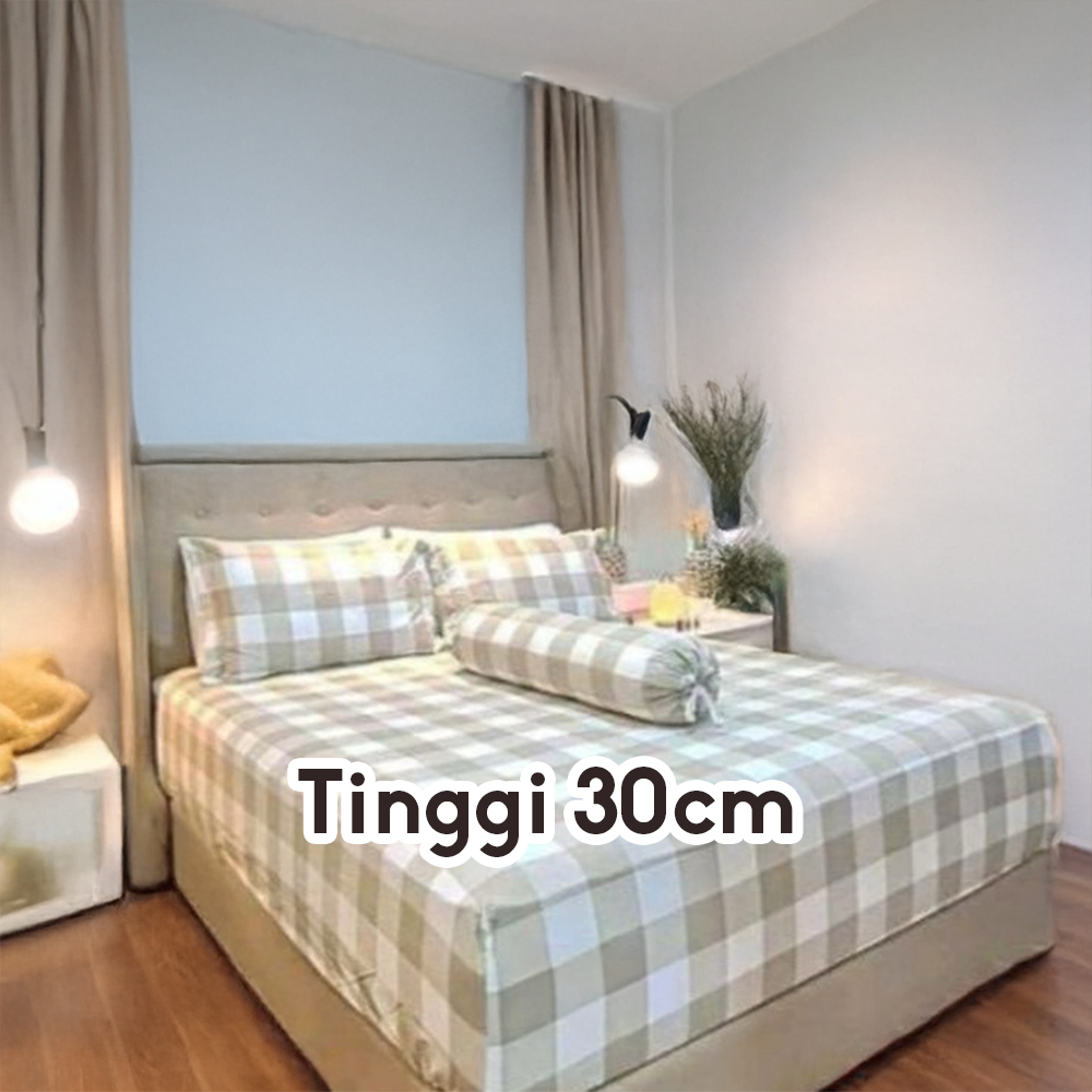 Jual TINGGI 30 :SPREI ANTI GESER KOTAK ANTI AESTHETIC KOREA | SPREI HOME MADE | Shopee Indonesia