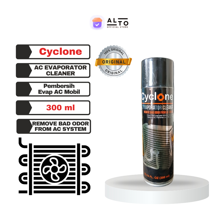 Jual Cyclone Ac Evaporator Cleaner Pembersih Evap Ac Mobil (300ml ...