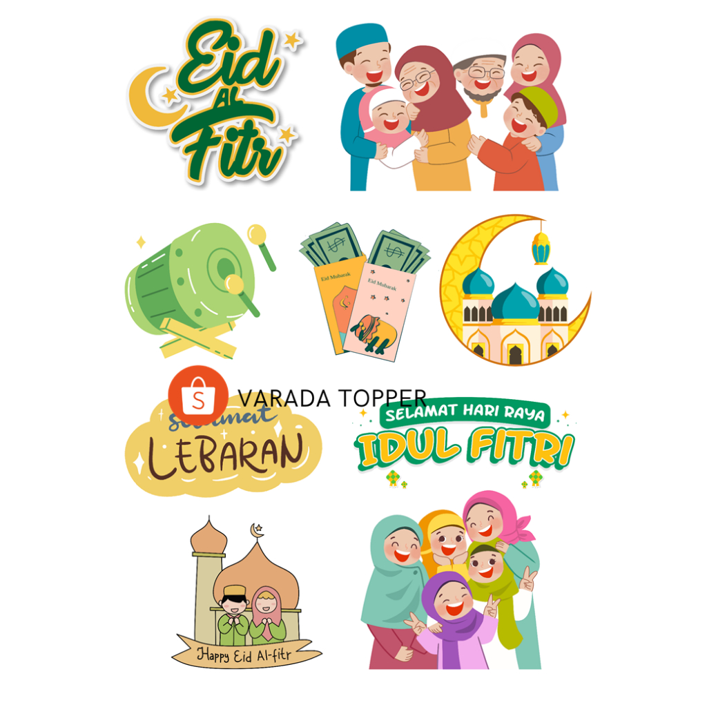 Jual IDUL FITRI/Topper Parcel Eid Fitri Free Custom Nama/Hiasan PARCEL ...
