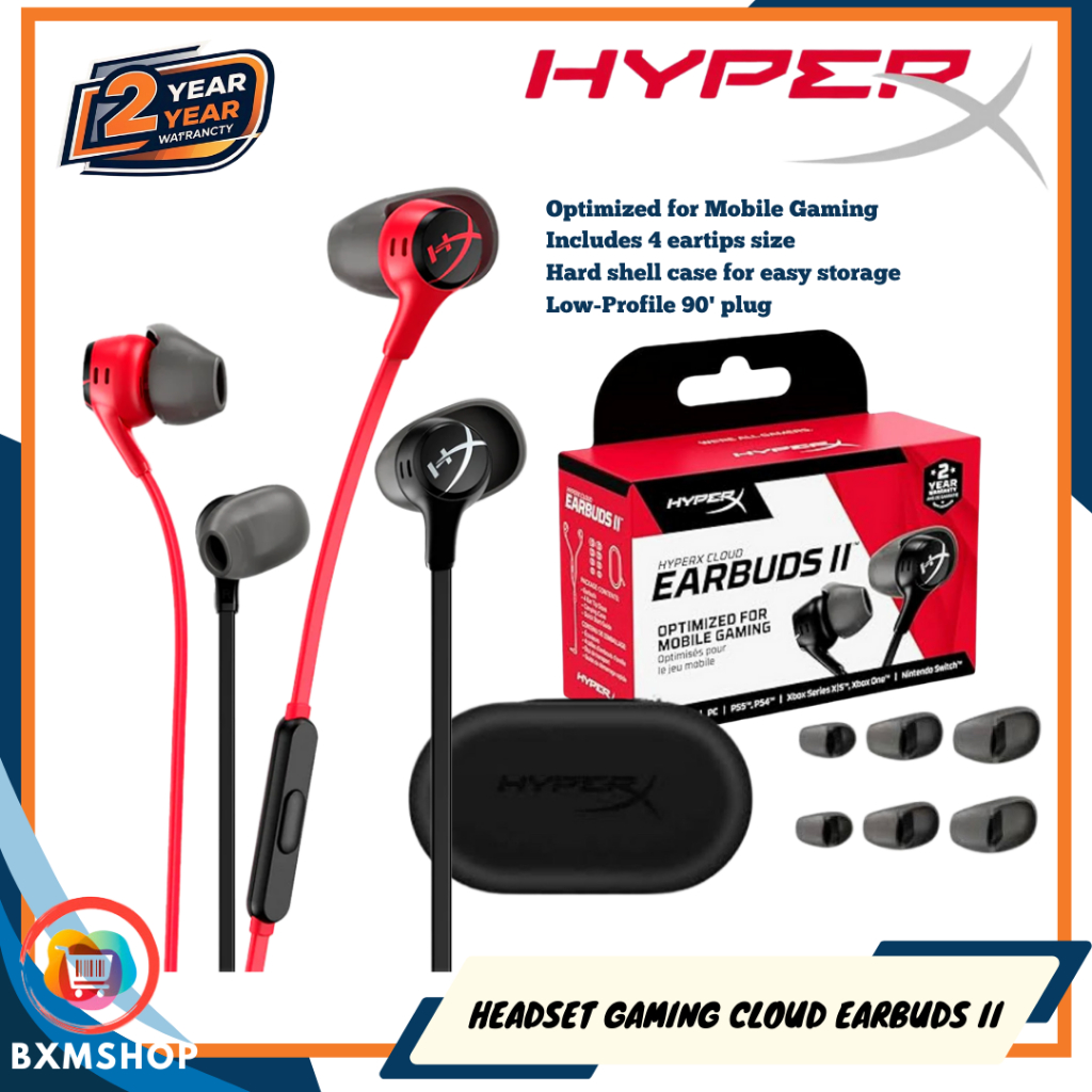 Jual Hyperx Cloud Earbuds II / Earbuds 2 Gaming Earphone with Mic ...