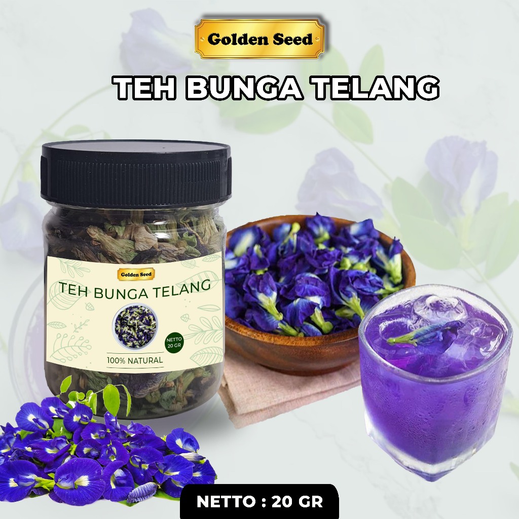 Jual BUNGA TELANG KERING 30 GRAM / BUNGA TELANG KERING ORGANIK 30 GR ...