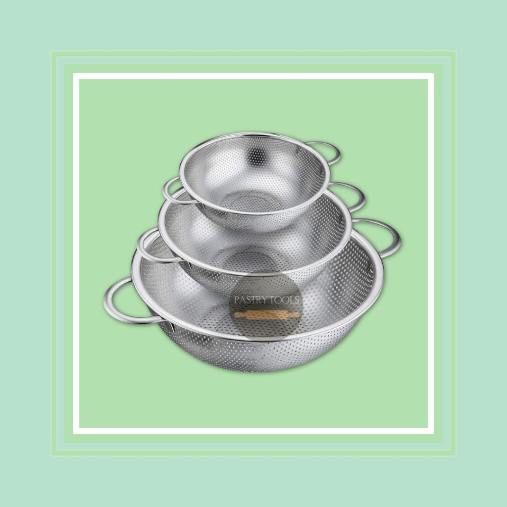 Jual BASKOM BOLONG-BOLONG STAINLESS STEEL 16 CM loyang masak buah mie ...