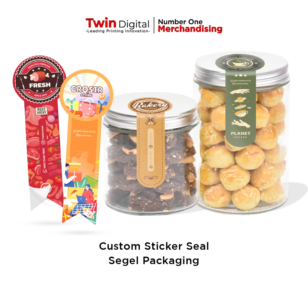Jual Twindigital Custom Sticker Seal Toples Packaging Box Makanan ...