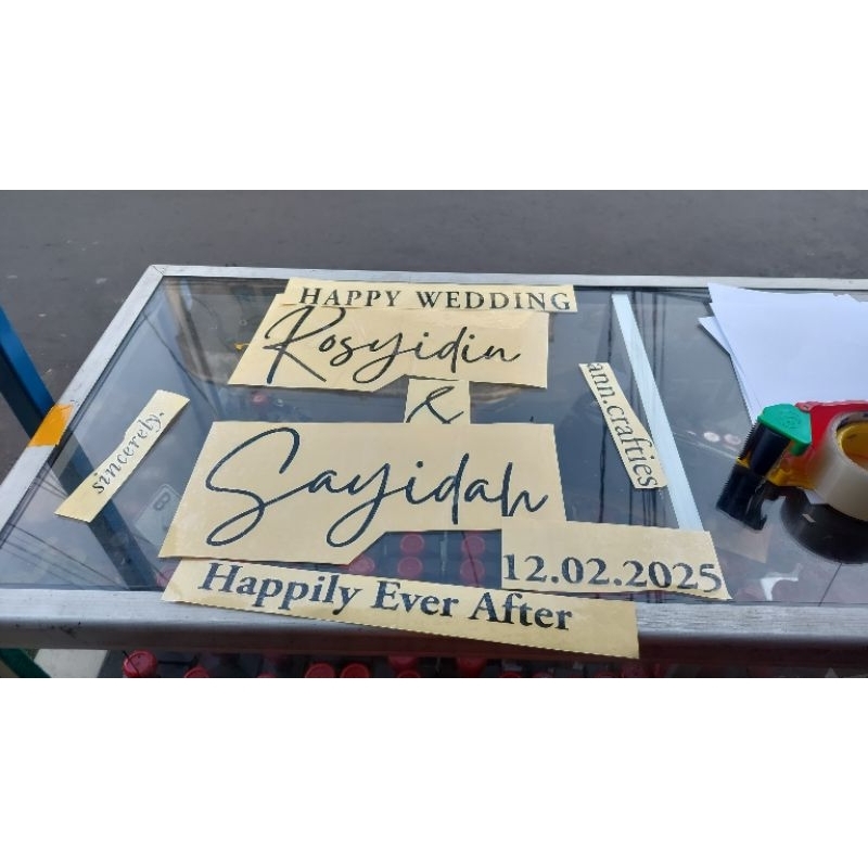 Jual Cutting Sticker / Stiker Kaca/ Cermin Wedding /Sticker Custom ...