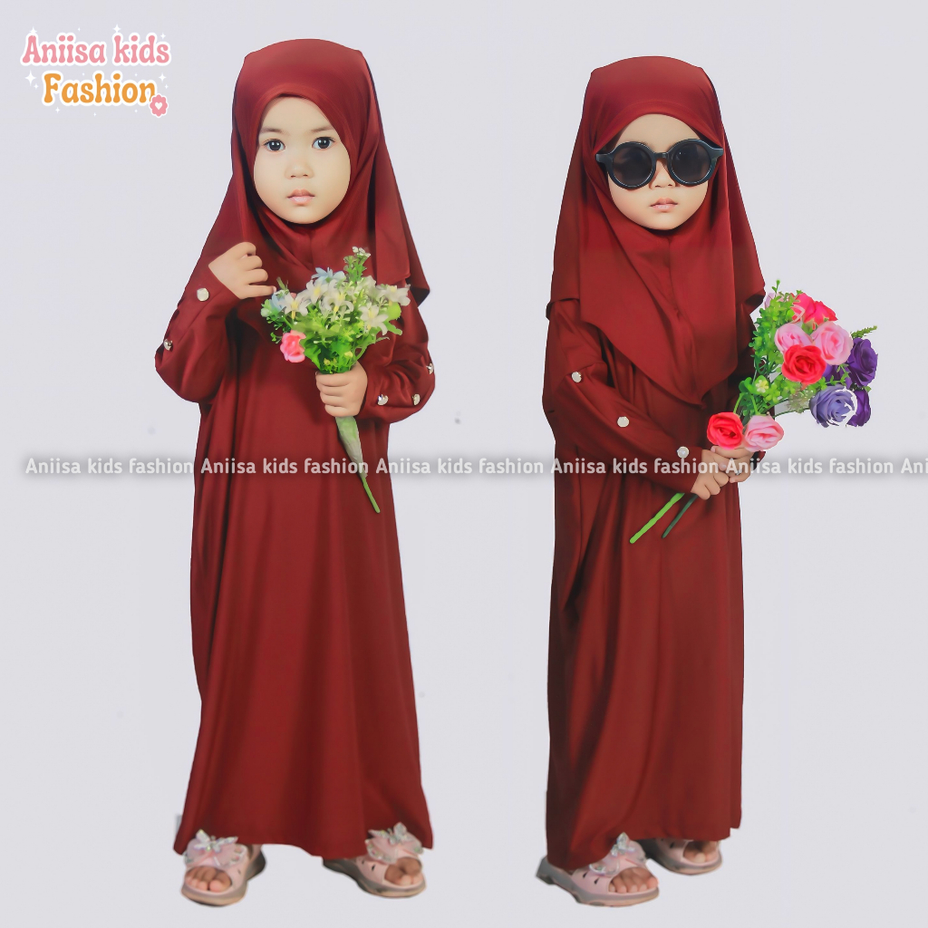 Jual Gamis abaya batwing syar'i anak perempuan newborn 0-6bulan hijab ...