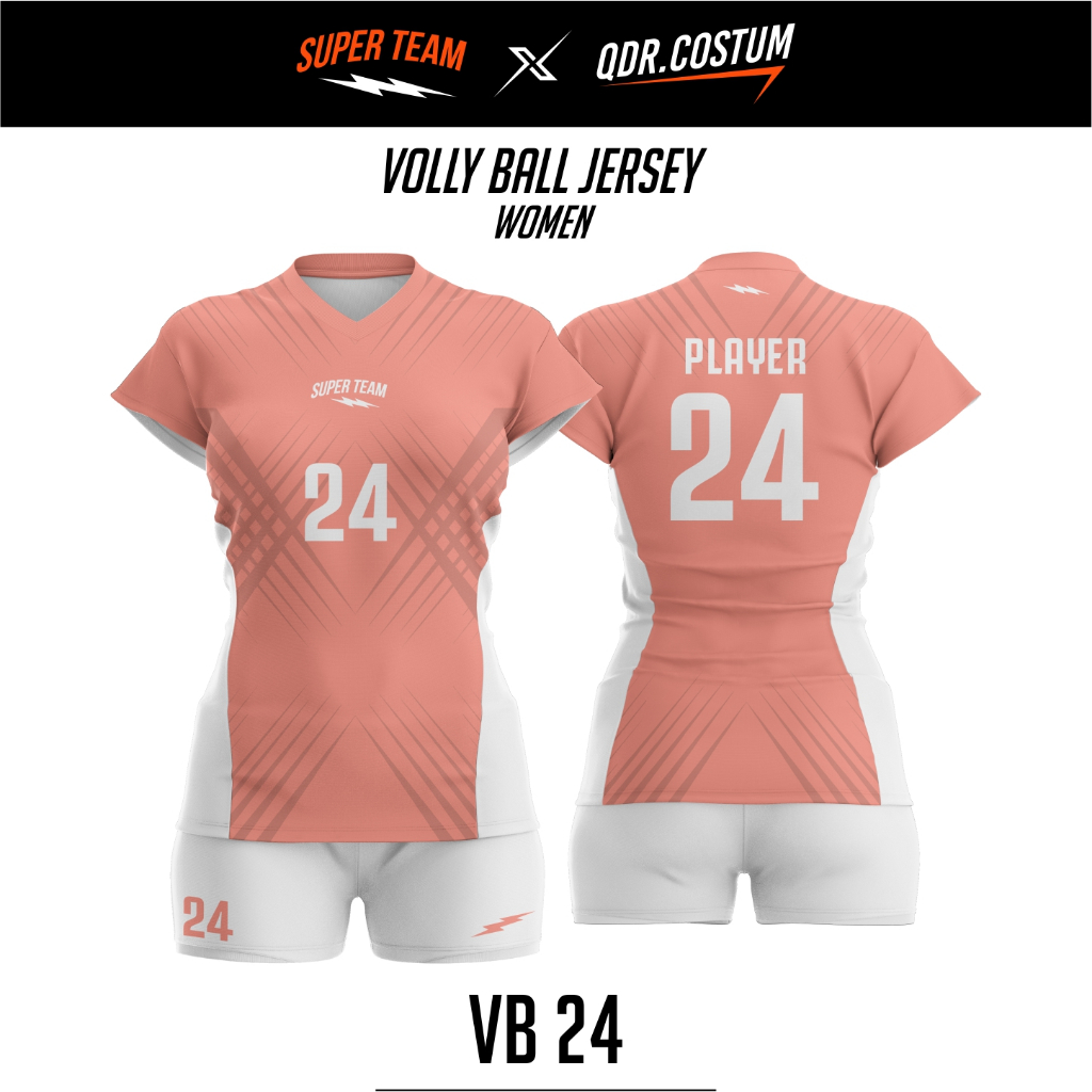 Jual QDR COSTUM VB 24 Setelan Jersey Wanita Custom Nama dan Nomor ...