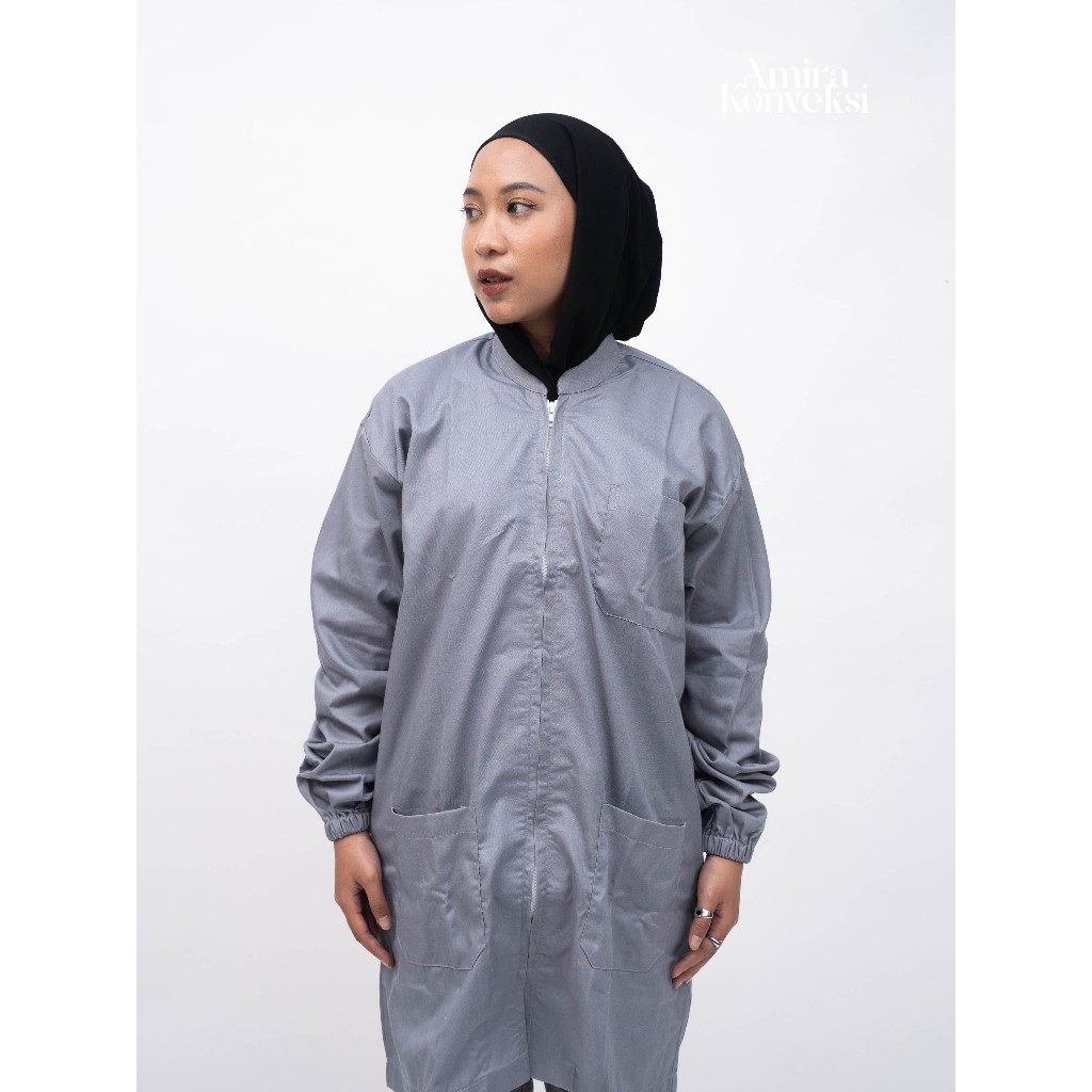 Jual Jas Lab Abu-abu New Color / Jas Laboratorium Lengan Panjang Dengan ...