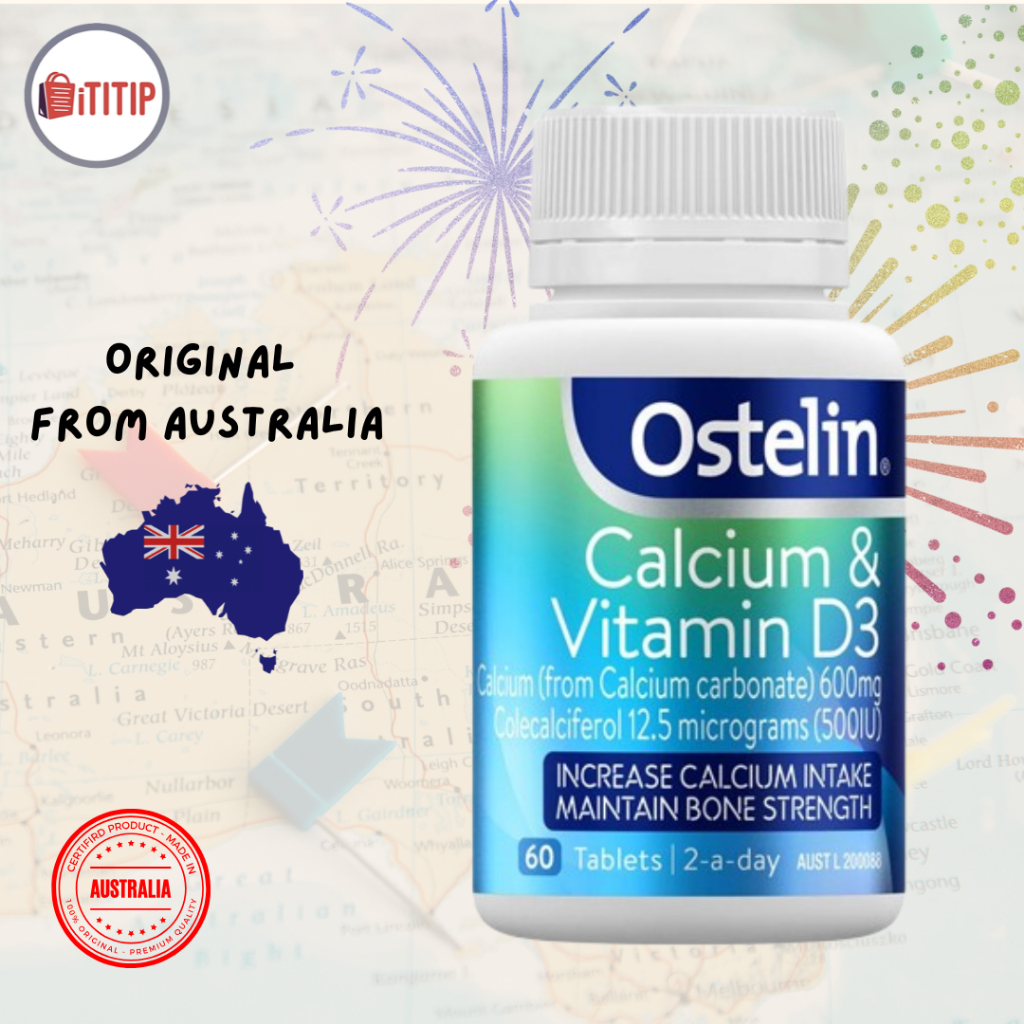 Jual Ostelin Calcium & Vitamin D3 - 60 Tablets | Shopee Indonesia