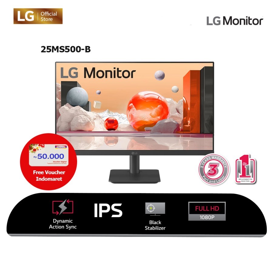 Jual Monitor LG 25MS500-B 25inch Full HD with AMD FreeSync 100Hz ...