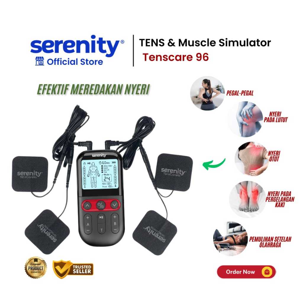 Jual Serenity Alat Pijat Elektrik TensCare 96 – Alat Terapi Otot dan ...